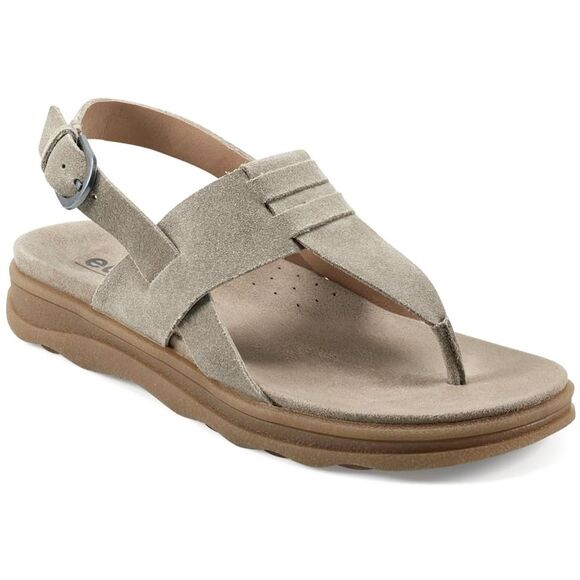 Earth | Shoes | Earth Womens Luciana 8 Beige Suede Thong Tstrap ...